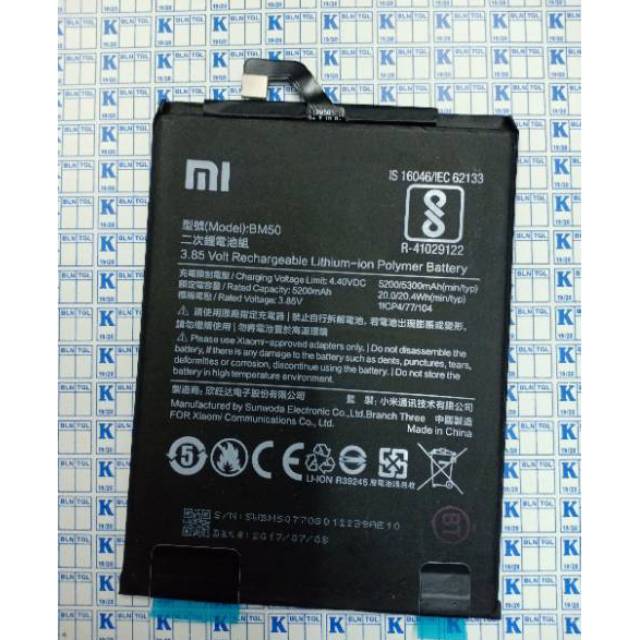 Jual BATERAI BATRE BATTERY XIAOMI MI MAX 2 BM50 BM-50 ORIGINAL | Shopee Indonesia