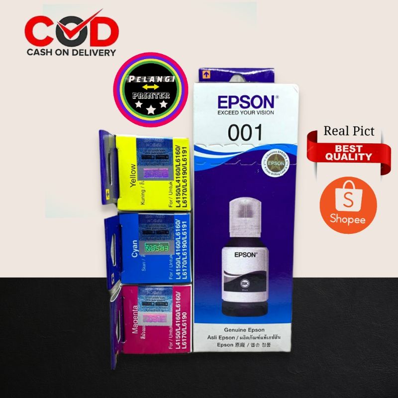 Jual Tinta Epson 001 Ori for printer epson L4150 L4160 L6160 L6160 ...