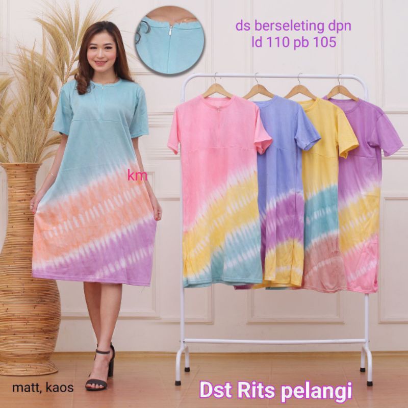 Jual DASTER KAOS TIE DYE BUSUI RESLETING DEPAN DASTER BAHAN KATUN KAOS ...