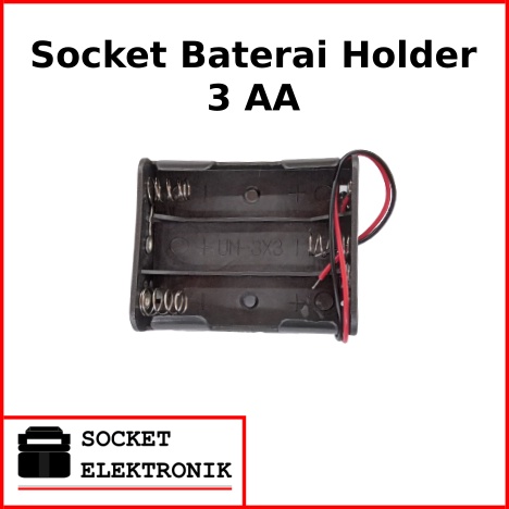 Jual Socket Baterai Holder AA. 3 Slot | Shopee Indonesia