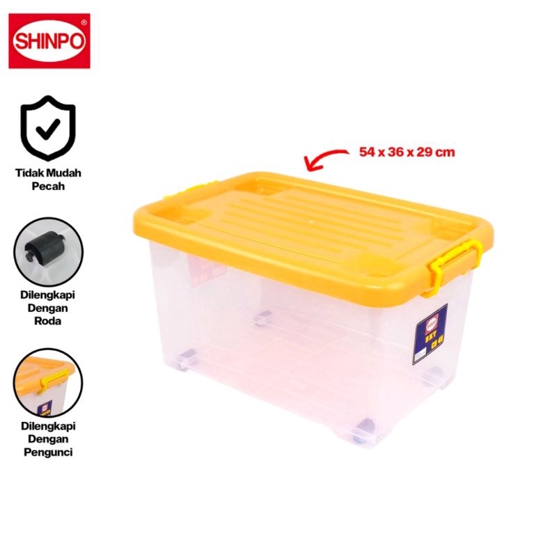 Jual Container box SHINPO CB 45 Liter/kotak penyimpanan serbaguna ...