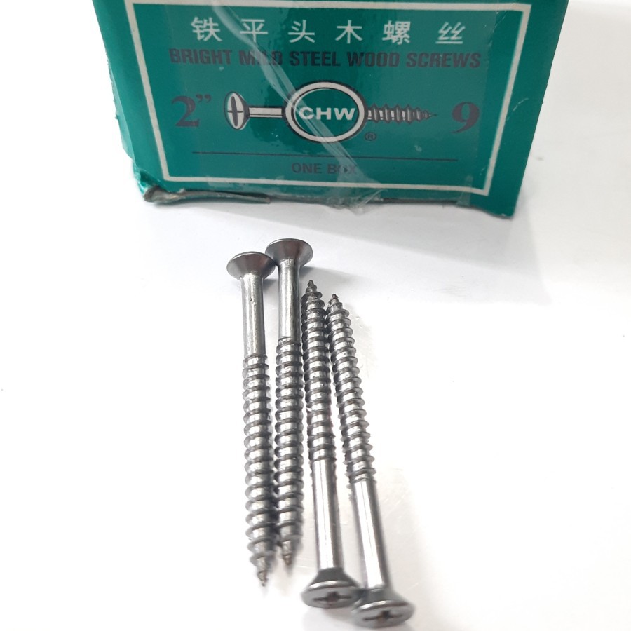 Jual SEKRUP KAYU CHW 2 INCH X 9 (+) / SKRUP WOOD SCREW (A168) | Shopee ...