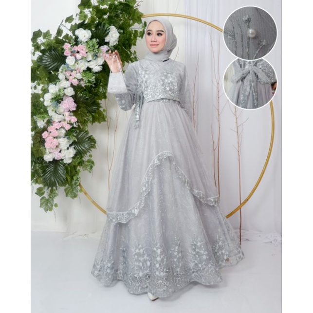 Jual QC. GAMIS PESTA PRINCESS ORIGINAL GAMIS HUMAIRA DRESS PESTA OUTFIT ...