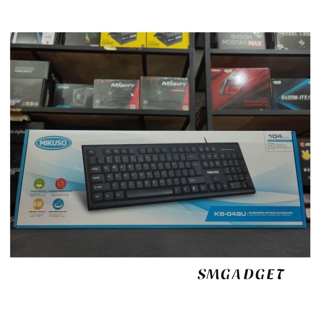 Jual Keyboard PC Mikuso KB-049U Keyboard USB Plug n Play Keyboard ...