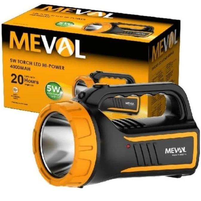 Jual siap kirim] MEVAL Senter LED Charge 5W HI-POWER (20 Jam pemakaian ...