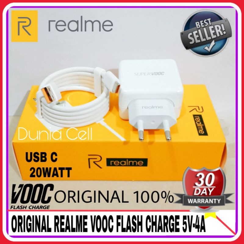 Jual CHARGER SUPER VOOC REALME 5 PRO ORIGINAL 100% CASAN ORI, USB C 20 ...
