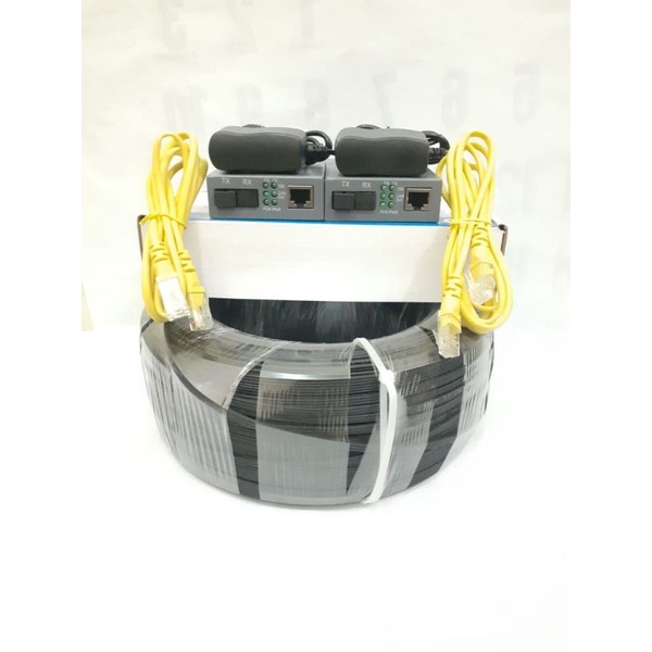 Jual dropcore kabel FO 1 core 3 seling panjang 450 meter 1 set htb ...