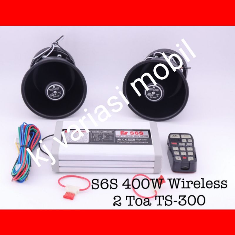 Jual toa sirine TS300 400watt model werless 2 toa 1 ampli | Shopee ...