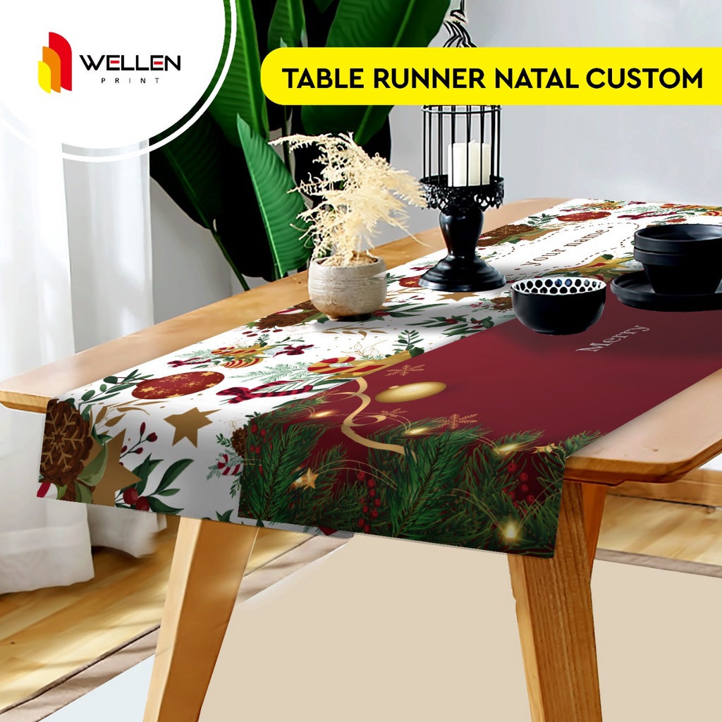 Jual WELLEN PRINT - Taplak Meja Makan Panjang Custom Print Design Nama ...