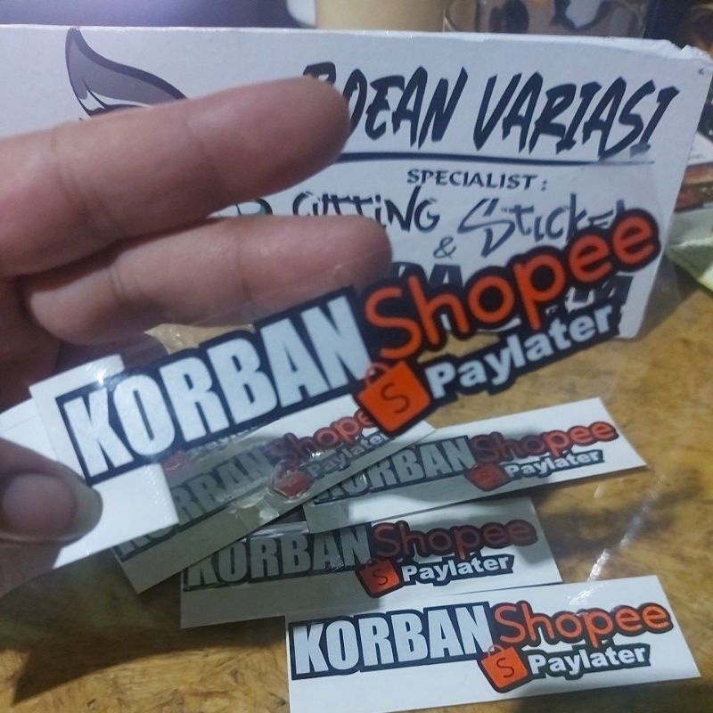 Jual Cutting sticker unik keren sticker korban shopee paylater motor ...
