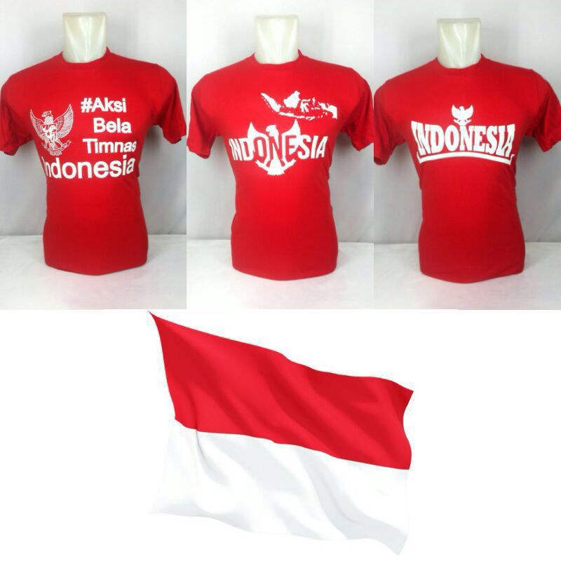 Jual kaos timnas Indonesia baju timnas supporter Indonesia cotton ...
