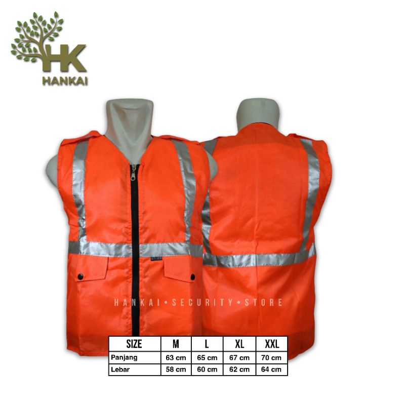 Jual Rompi Safety Oranye Rompi Proyek Rompi Parkir Rompi Motor | Shopee ...