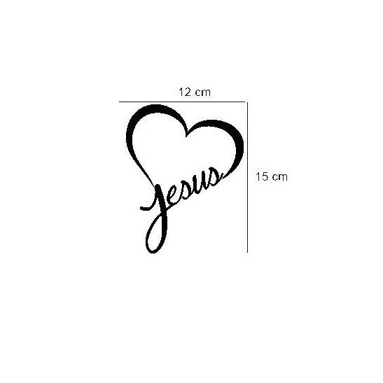 Jual Stiker Love Jesus Kristen Mobil Kaca Motor Laptop Helm Cutting ...
