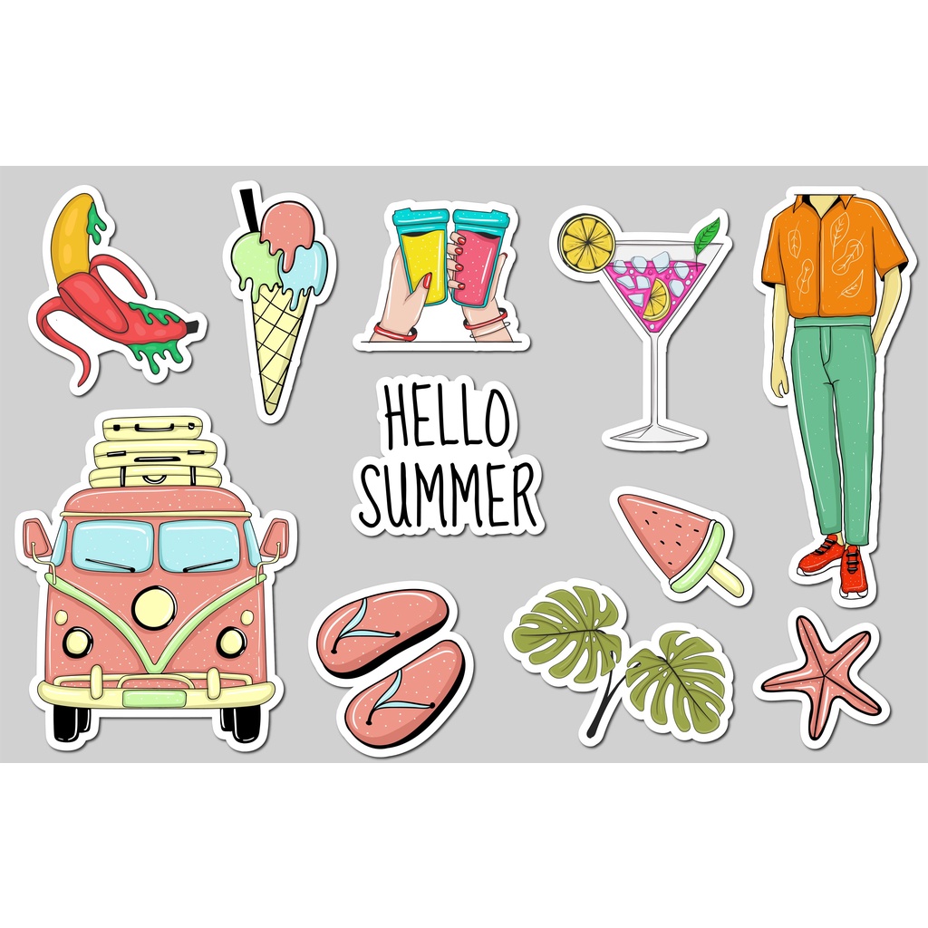Jual Sticker Aesthetic Summer Boys Collection - Sticker Tumblr Hello ...