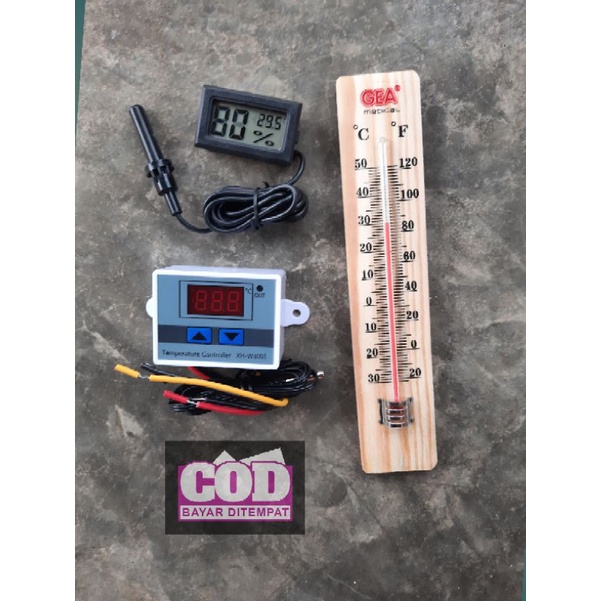 Jual paket alat mesin tetas thermostat otomatis higrometer kabel sensor ...