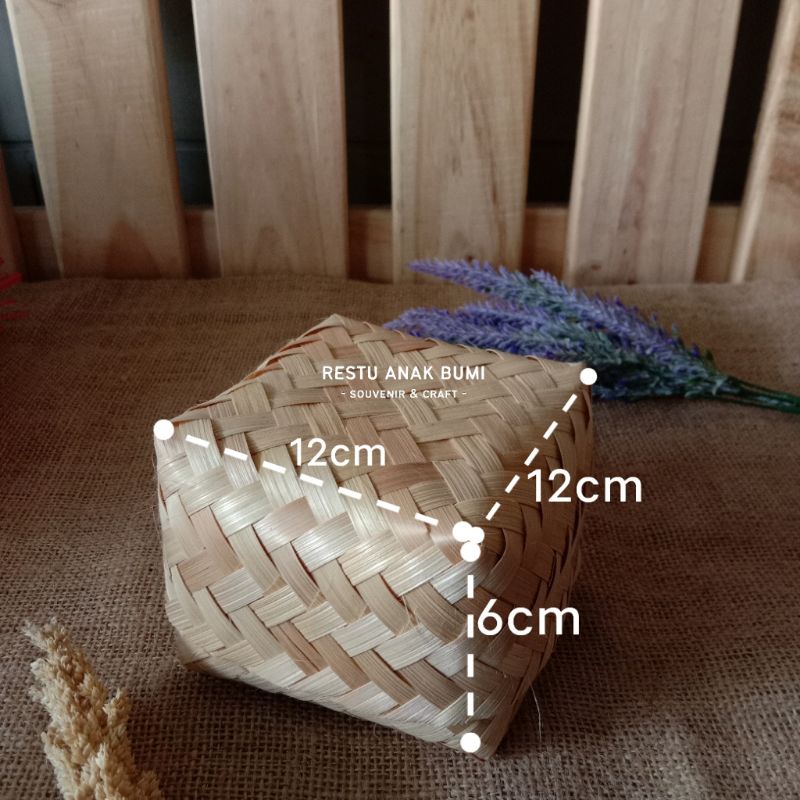 Jual (B010) Besek Anyaman Bambu Satuan 12cm|Hampers|Hantaran|Serahan ...