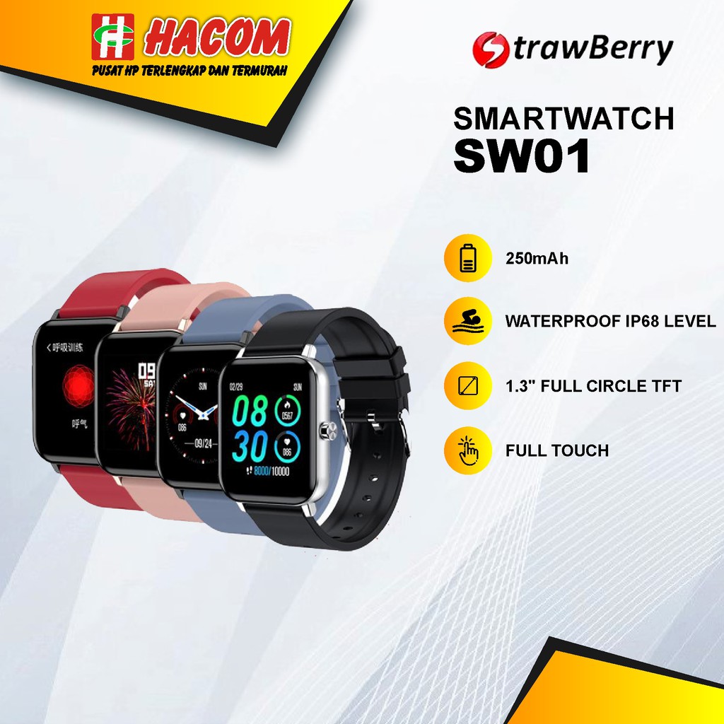 Jual SMARTWATCH STRAWBERRY SW01 NEW ORIGINAL | Shopee Indonesia