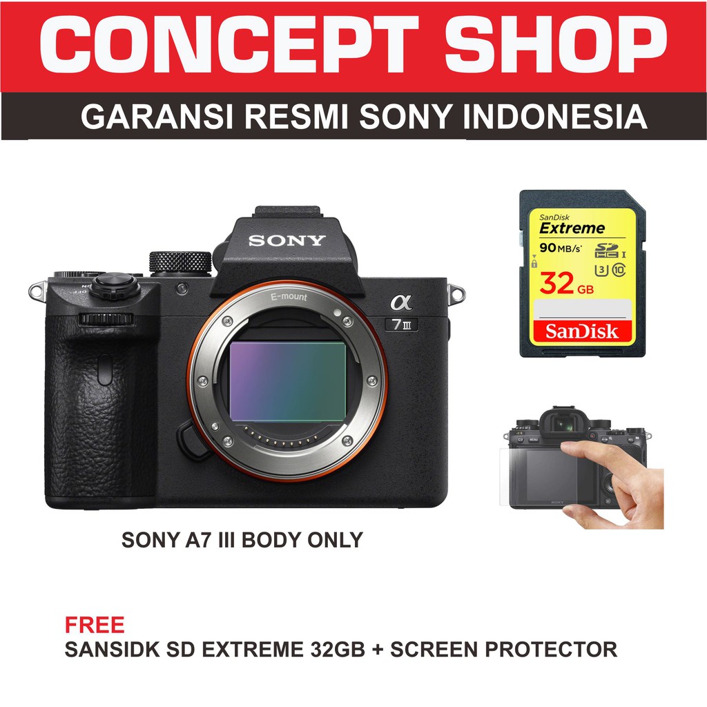 Jual SONY A7 III BO. A7 M3. A7M3. A7III RESMI | Shopee Indonesia