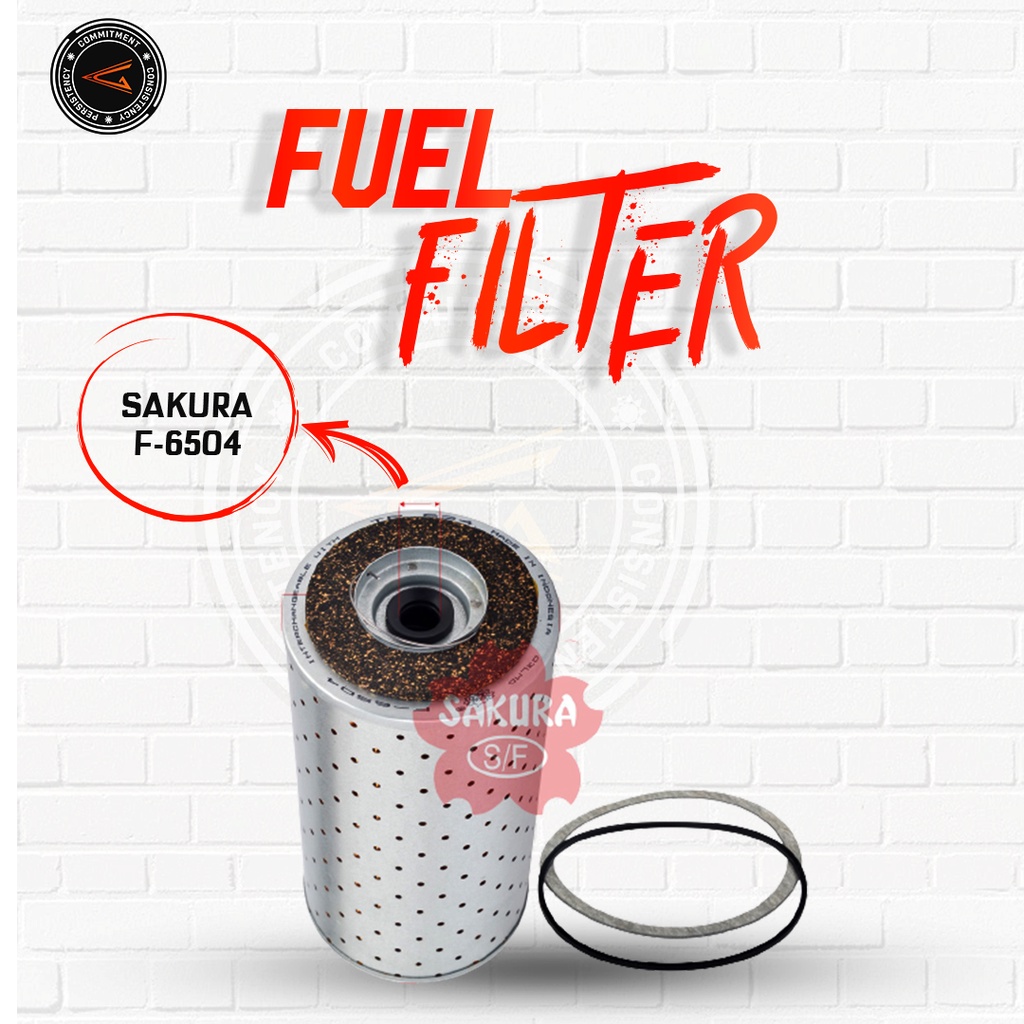 Jual Sakura Fuel Filter Solar F-6504 / F6504/ Sakura Filter Oli ...