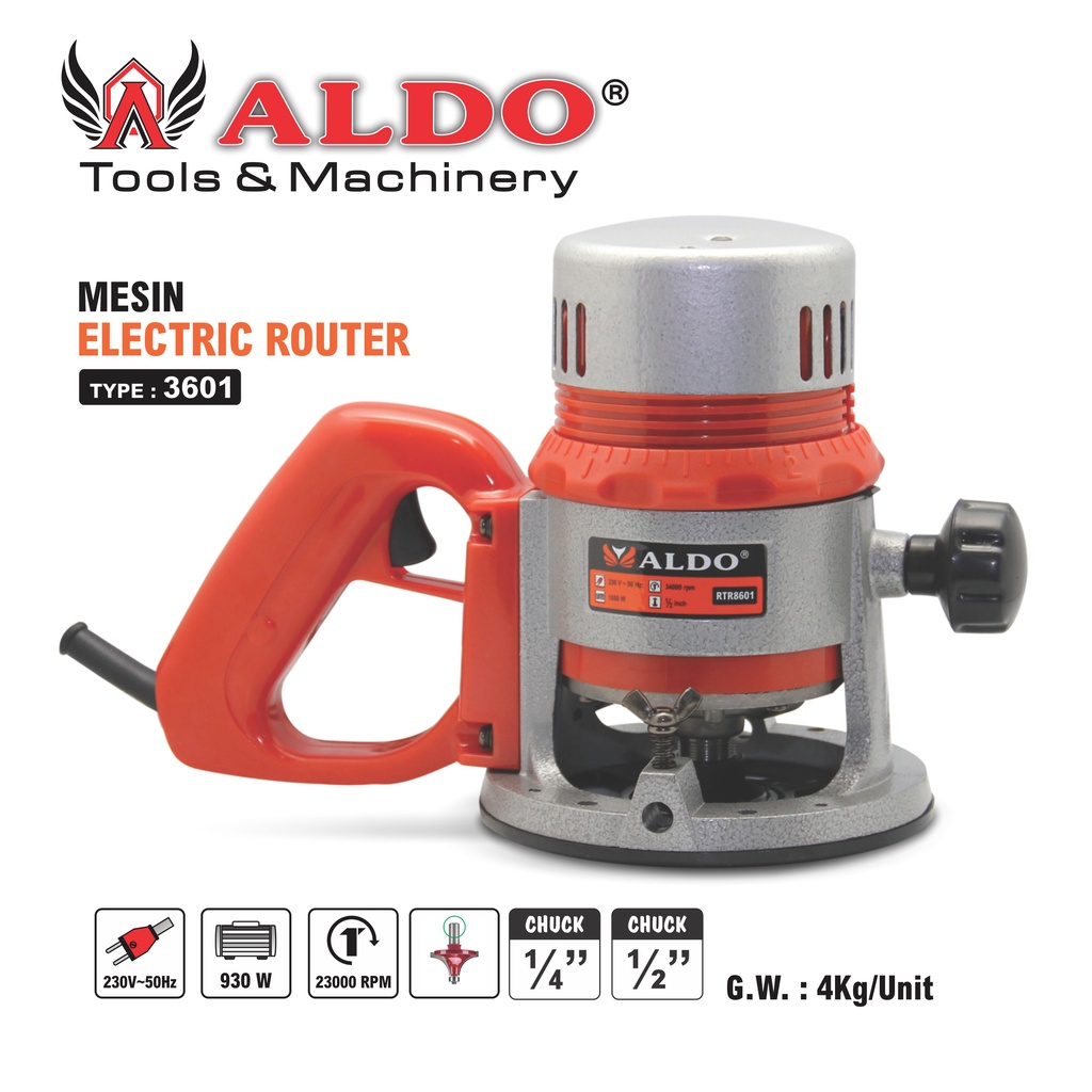 Jual MESIN PROFIL KAYU / MESIN ROUTER TYPE : 3601 MERK ALDO | Shopee ...