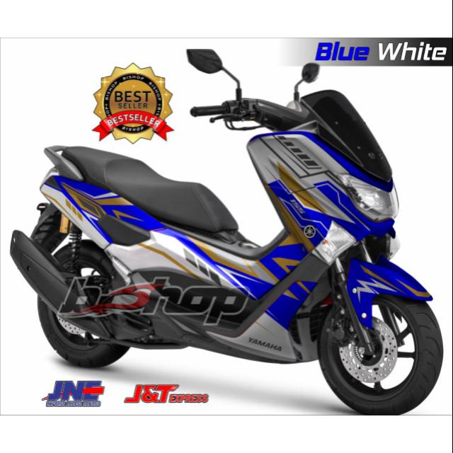 Jual Decal nmax old sticker nmax sticker variasi grafis biru 155 ...