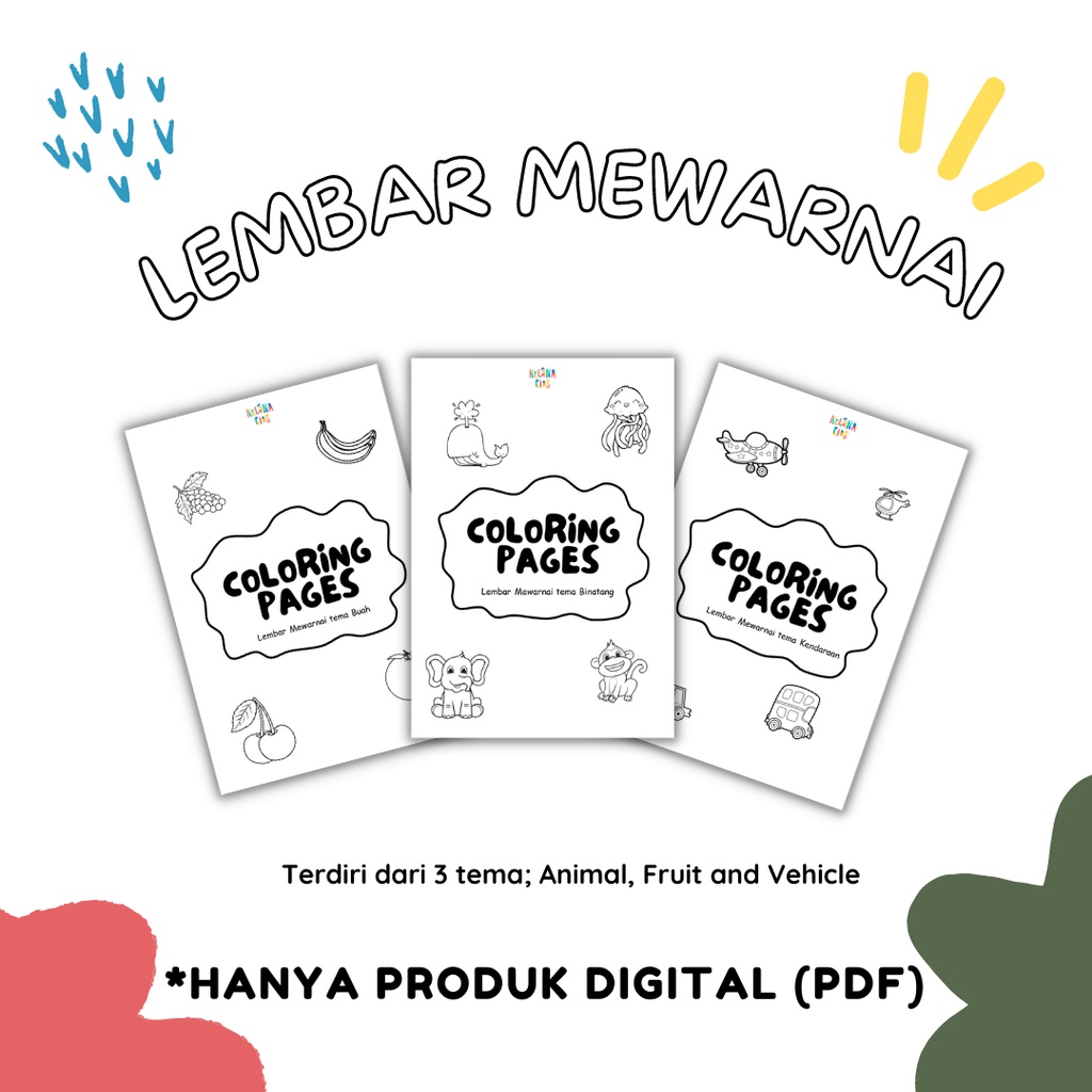 Jual Worksheet & Printable Aktivitas Pretend Play Anak TK PAUD Beragam ...