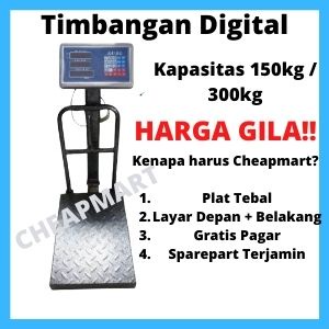 Jual TIMBANGAN BERDIRI DUDUK Berdiri Beras Sembako Digital 150kg GRATIS ...
