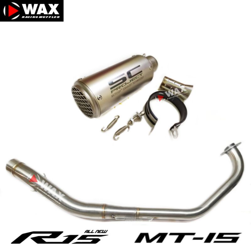 Jual KNALPOT SC PROJECT IMPORT R15 R15V3 R15V4 MT15 XSR 155 CBR150R ...