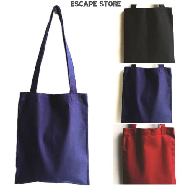 Jual Tote Bag Totebag Polos Kanvas Dengan Resleting | Shopee Indonesia