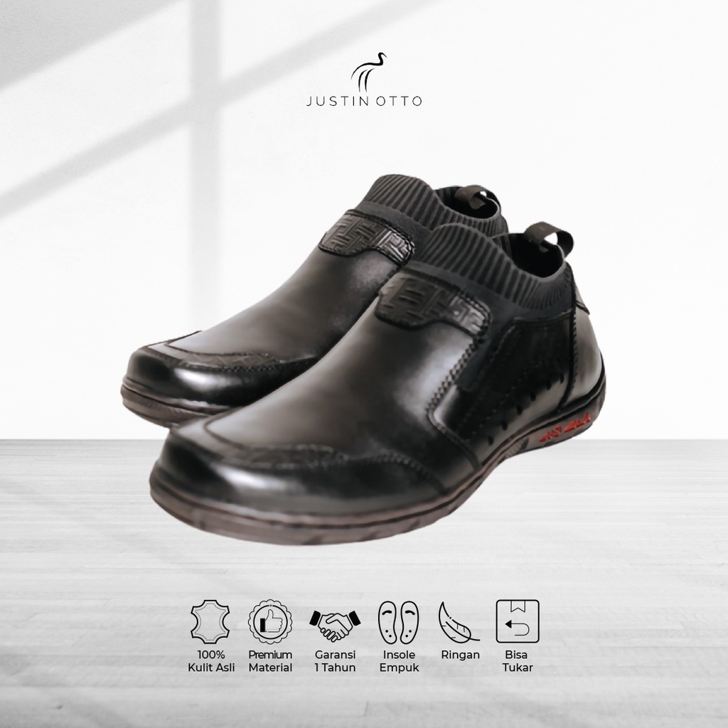 Jual Justin Otto Official Sepatu Kulit Pria Art Cruiser 01 Anti Slip On ...
