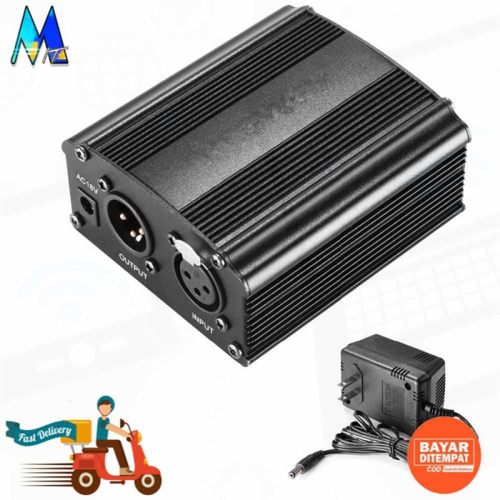Jual Power Supply Mic Microphone 1 Channel 48V | Shopee Indonesia