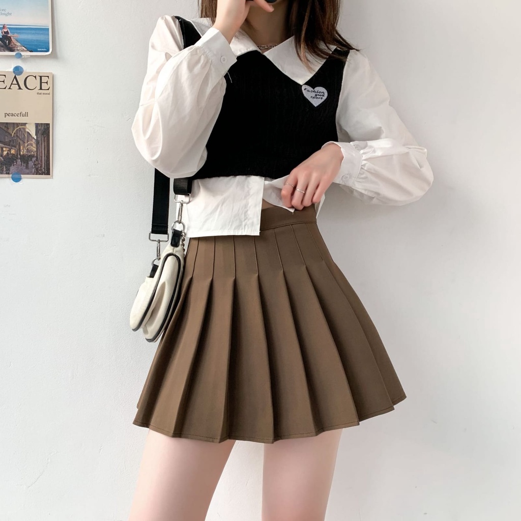 Jual Mini Skirt Korean / Rok Pendek Korea / Rok Mini Korea Polos #2 ...