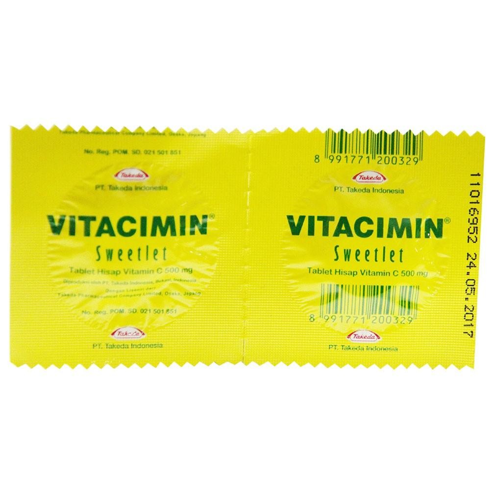 Jual Vitacimin Vitamin C Hisap Sweetlet 2 Tablet | Shopee Indonesia
