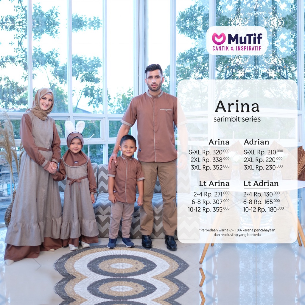 Jual EB - [COD] MUTIF ARINA & ADRIAN Radian Brown - Ville | Baju ...