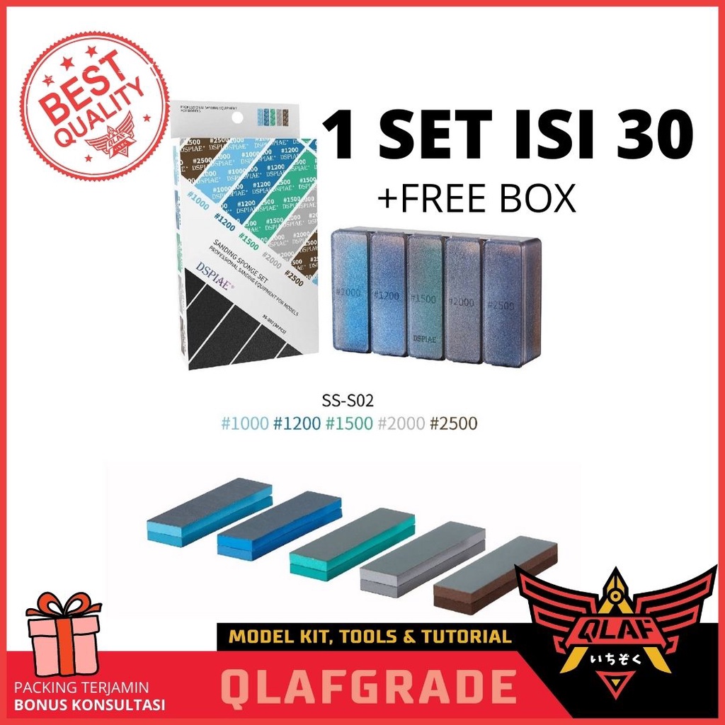 Jual SANDING SPONGE SET ISI 30 grit 1000-2500 amplas DSPIAE | Shopee ...