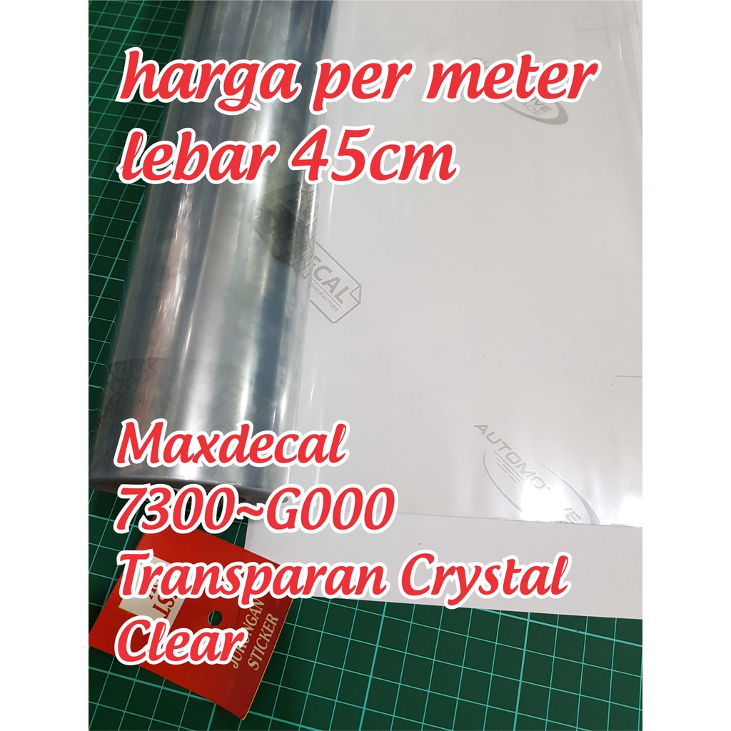 Jual Stiker Tembus Pandang Bening Max decal - Sticker Vinyl Maxdecal Transparan Glossy Clear ...