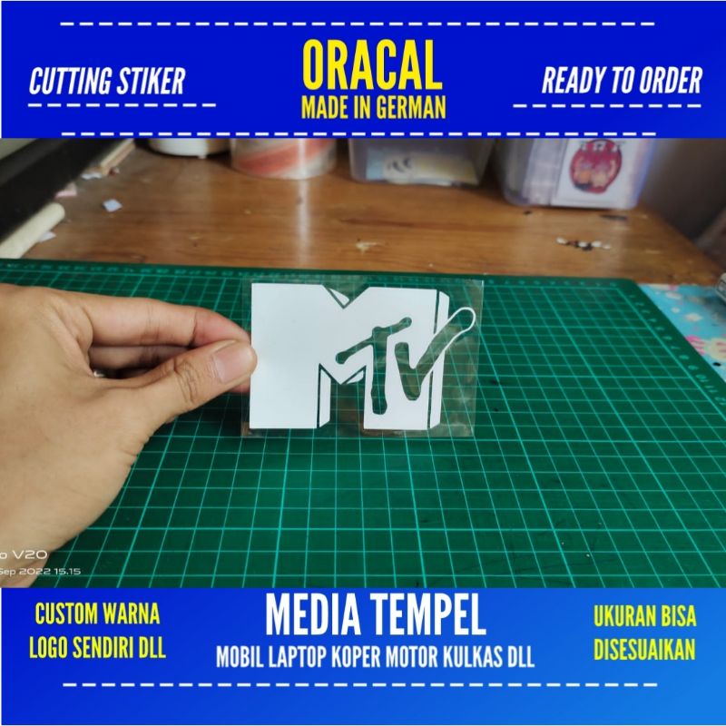 Jual STIKER MTV LOGO STICKER CUTTING TRANSPARAN BAHAN ORACAL | Shopee ...