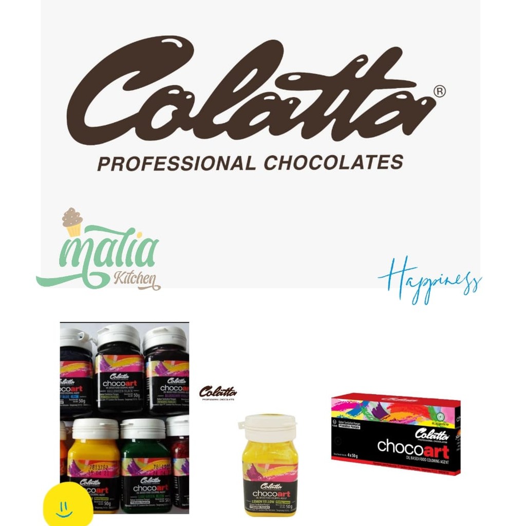 Jual colatta choco art pewarna oil base botol 50 gram | Shopee Indonesia