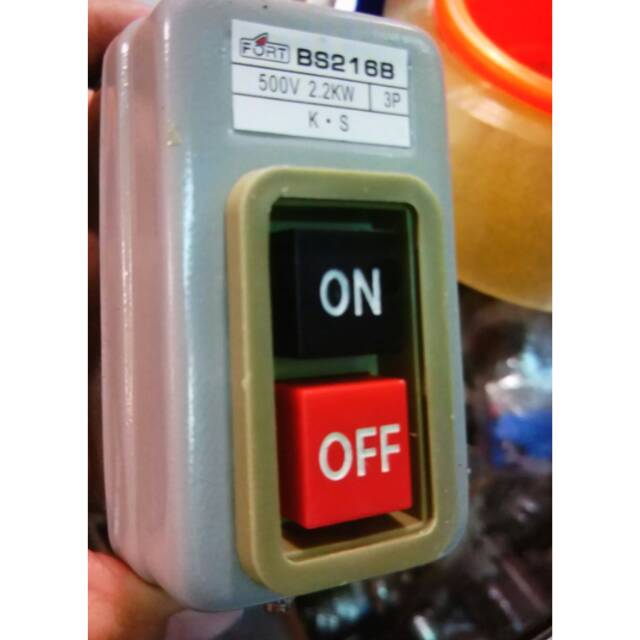 Jual POWER PUSH BUTTON ON OFF 15A Power PB BS216B | Shopee Indonesia