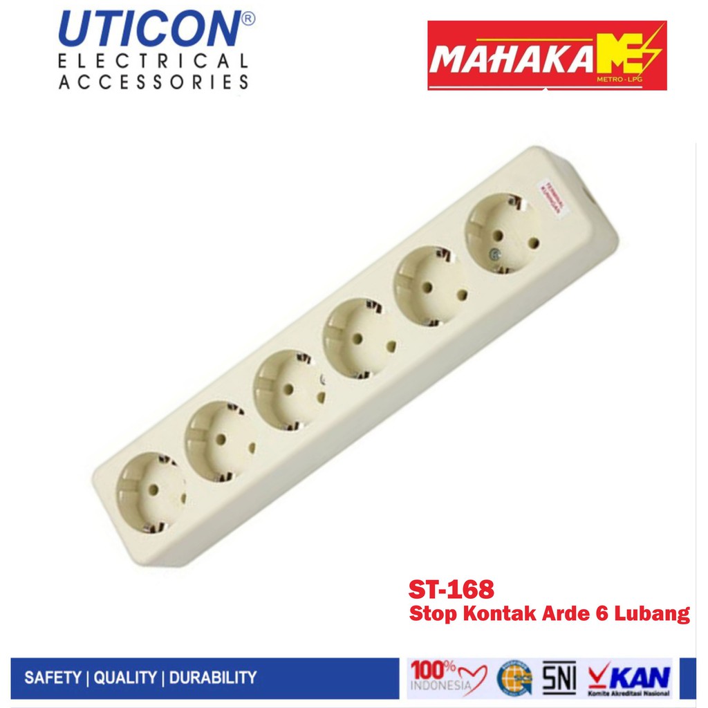 Jual Stop Kontak Arde 6 Lubang ST-168 Uticon | Shopee Indonesia