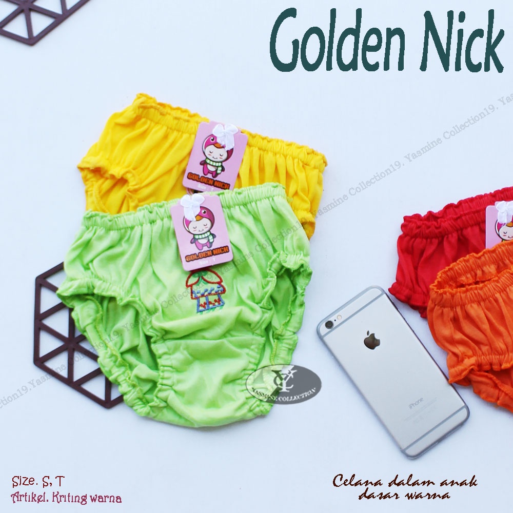 Jual ( 3pc ) CD Golden Nick Keriting Warna | Celana Dalam Anak ...