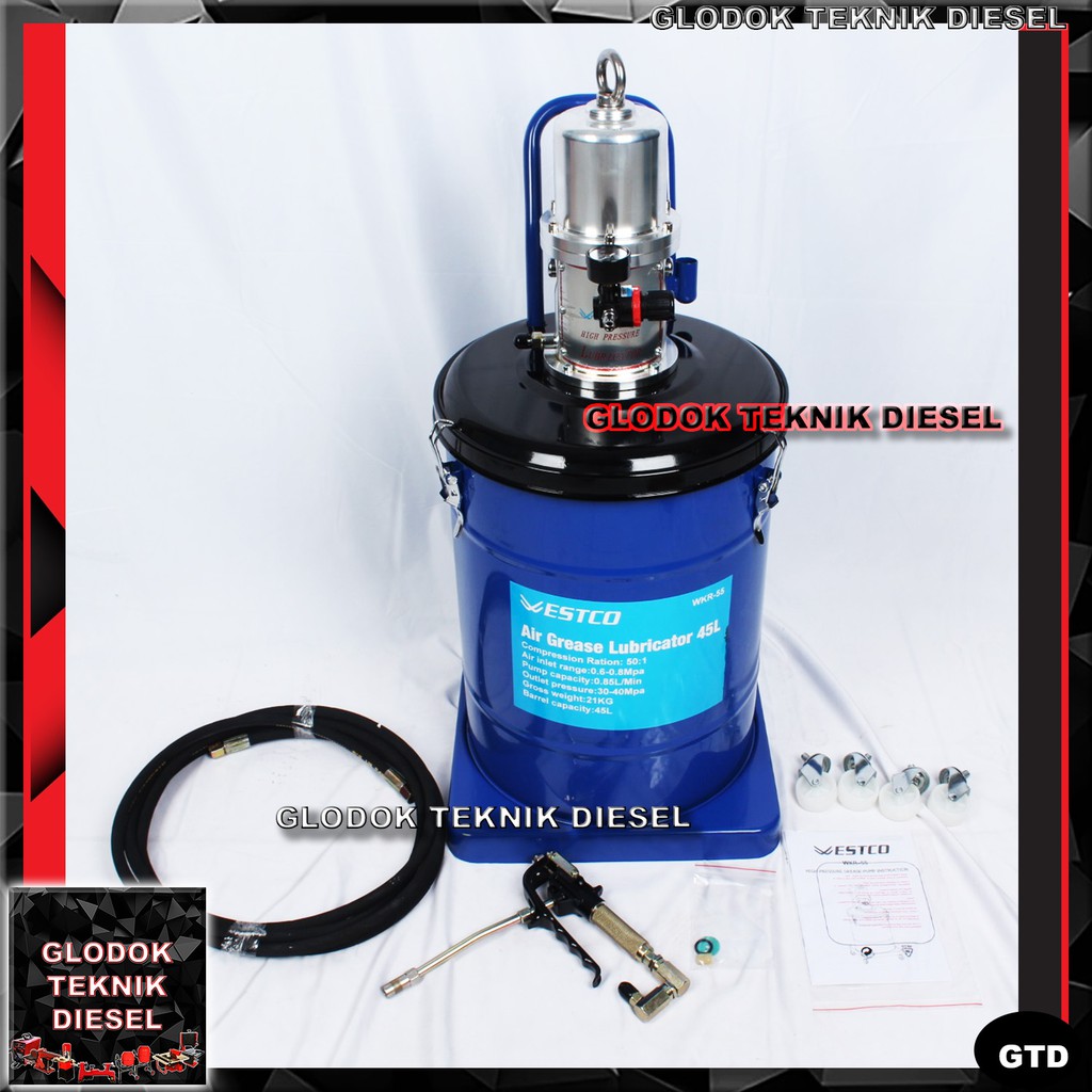 Jual POMPA GEMUK ANGIN 45 LITER AIR GREASE LUBRICATOR ORIGINAL TERBAIK ...