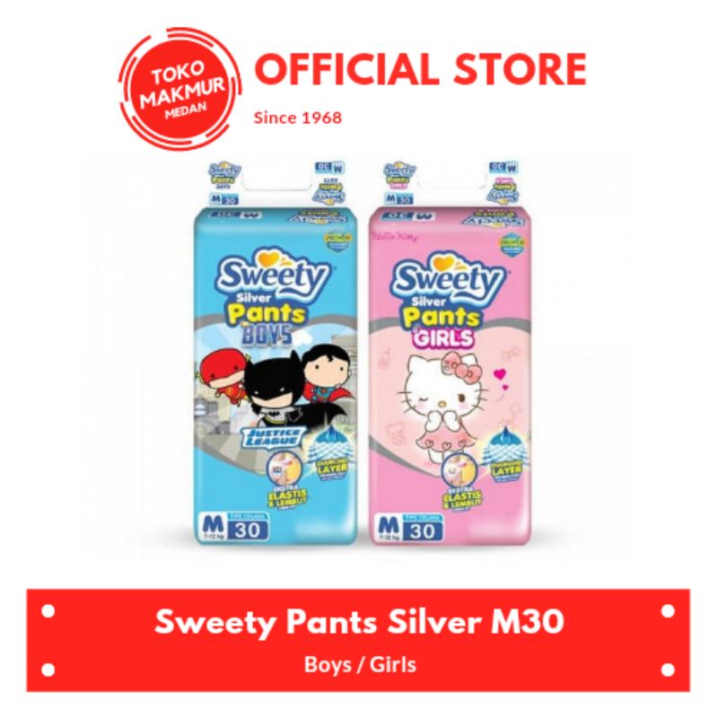Jual SWEETY SILVER PANTS M30 BOYS / GIRLS | Shopee Indonesia