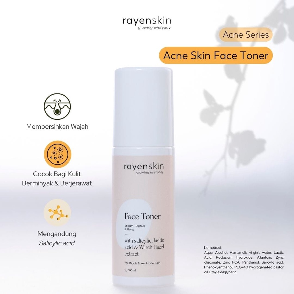 Jual Rayenskin Face Toner Sebum Control & Moist With Salicylic, Lactic ...