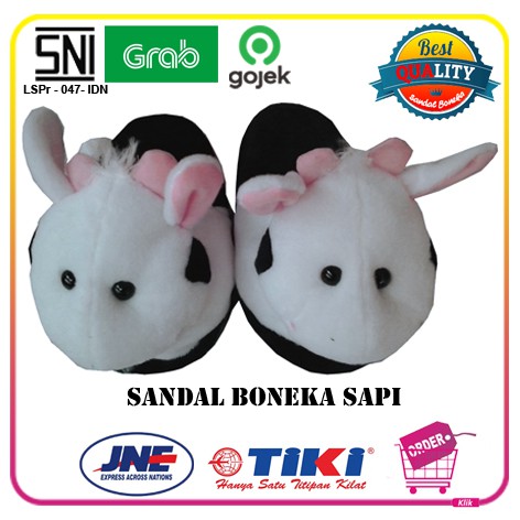 Jual Sandal Boneka Sapi Uk L (Panjang Tapak 23 cm) Sandal Lucu, Sandal ...