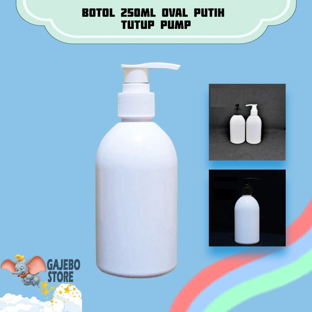 Jual BOTOL PUMP 250ML OVAL PUTIH / BOTOL 250ML PUTIH PUMP N24 BOTOL SABUN HAND WASH ISI ULANG ...
