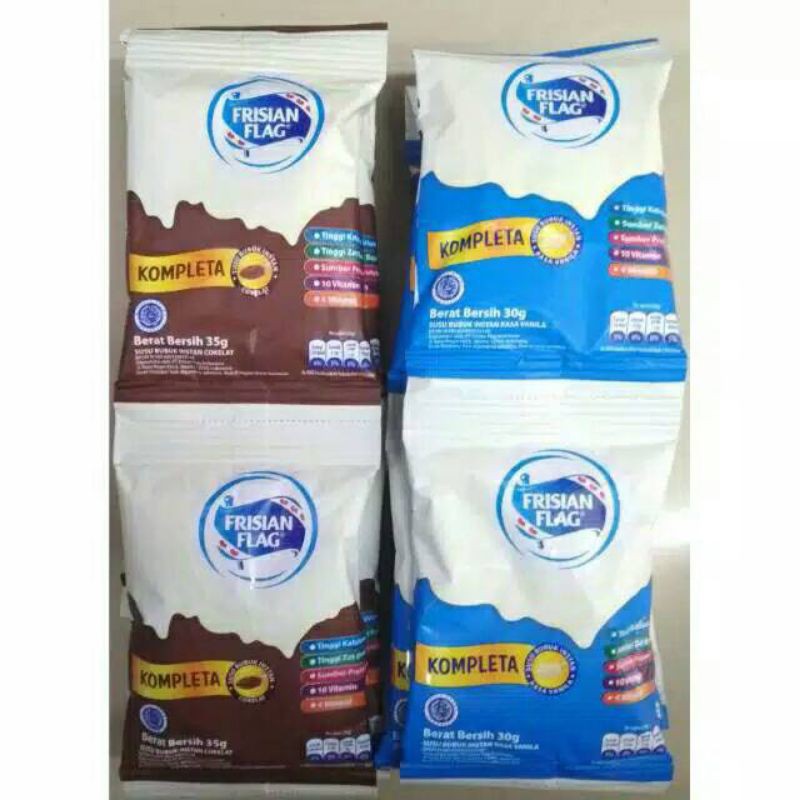 Jual SUSU BUBUK FRISIAN FLAG COMPLETA RENCENG ISI 10 SACHET X 30 GRAM ...