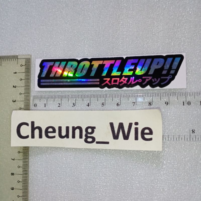Jual stiker - sticker logo Throttleup Hologram 1bh | Shopee Indonesia
