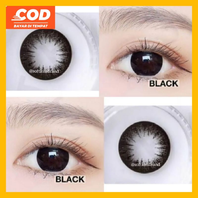 Jual ( COD ️ ) softlens - softlens hitam - softlens black - softlens ...