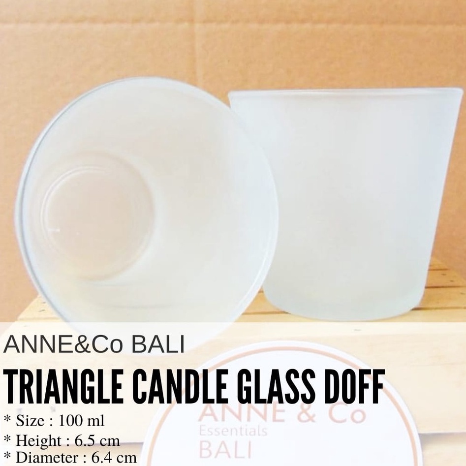 Jual ANNE&CO BALI || TRIANGLE CANDLE GLASS DOFF GELAS LILIN CANTIK ...